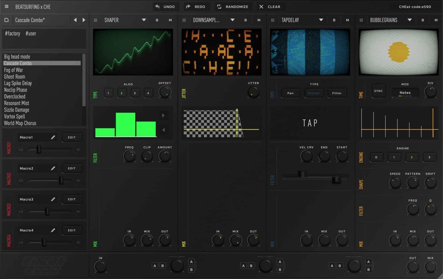 CHEat code multi FX Audio Plugin - BEATSURFING